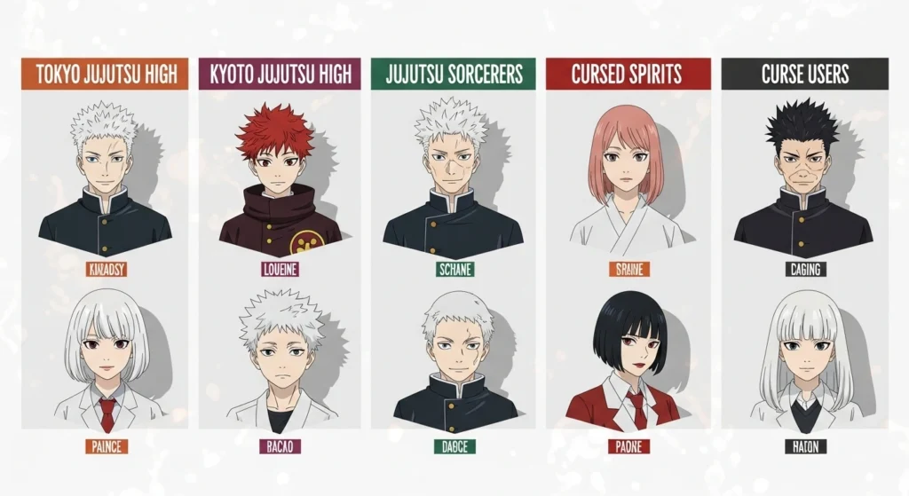List Of All JJK Characters From Jujutsu Kaisen – Male & Female Names